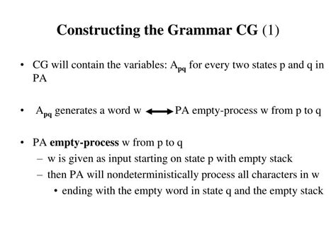 ppt equivalence of pushdown automata and context free grammar