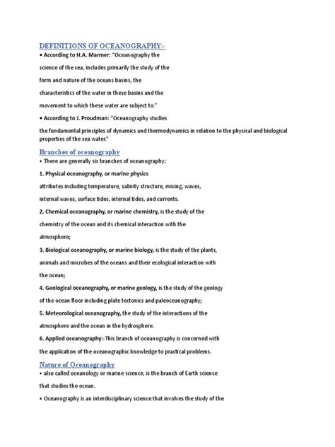 Oceanography Pdf