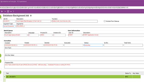 Mobile Still Executing Database Process Is Waiting For Mws Ifs Community