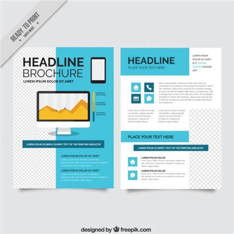 Bleu Brochure Dentreprise Vecteur Gratuite