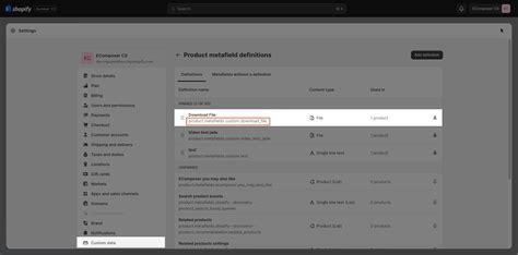 Show The File From Metafield And Download It When Clicking Ecomposer Landing Page Builder