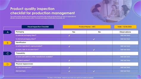 Product Quality Inspection Checklist For Production Systematic Production Control System Ppt Slide