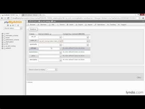 PhpMyAdmin Tutorial Setting Up A Foreign Key Constraint Sql Tutorial Foreign