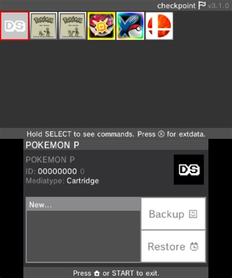 Using Checkpoint Managing NDS Saves Project Pokemon Forums