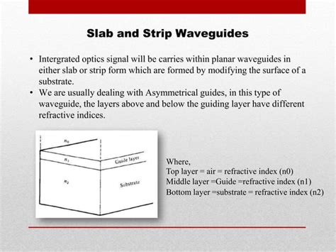 Slab And Strip Waveguides Pptx