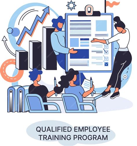 Premium Vector Qualified Employee Training Program Refresher Course Premium Vector Qualified Employee Training Program Refresher Course