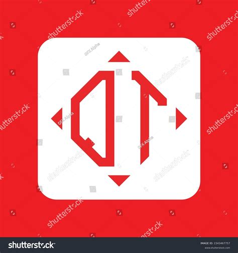 Qt Modern Initial Monogram Logo Design Stock Vector Royalty Free Shutterstock