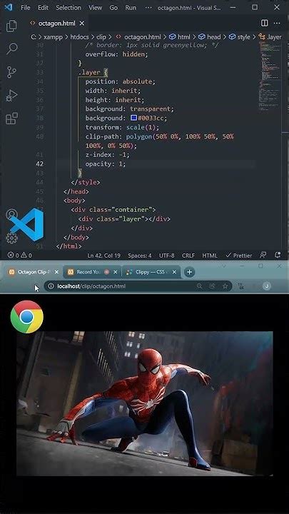 Css Effect Tutorial Clip Path Polygon Shorts Youtube