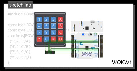 Keypad With Libary Wokwi Esp32 Stm32 Arduino Simulator