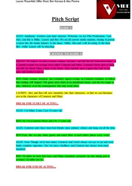 Pitch Script Pdf