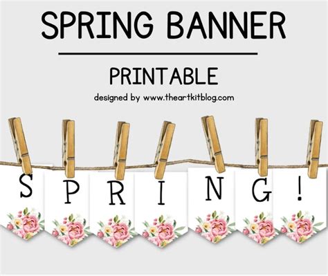 Spring Banner With Watercolor Flowers Free Homeschool Deals