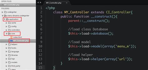 Cara Membuat Menu Dinamis Menggunakan Codeigniter Dan Mysql Kursus Web Programming