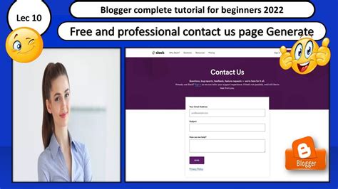 How To Add Contact Form In Blogger Contact Us Generator For Blogger Free Contact Us Page Lec