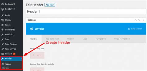 Custom Header GoodLayers