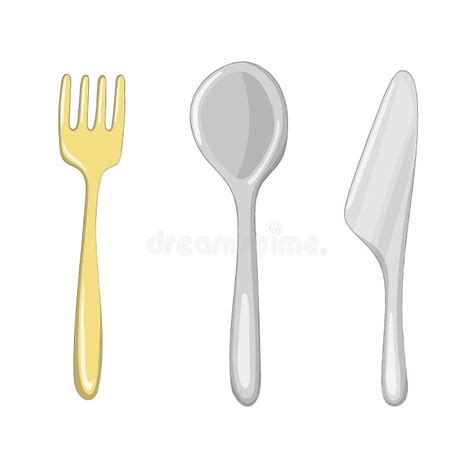 Nice Cartoon Cutlery Stock Vector Illustration Of Vector 236420586
