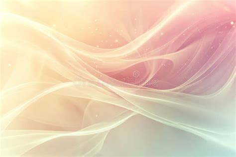 Abstract Pastel Colored Background Flowing Smoothly With Light Particles Stock Illustration