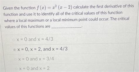 Solved Given The Function F X X X Calculate The First Chegg