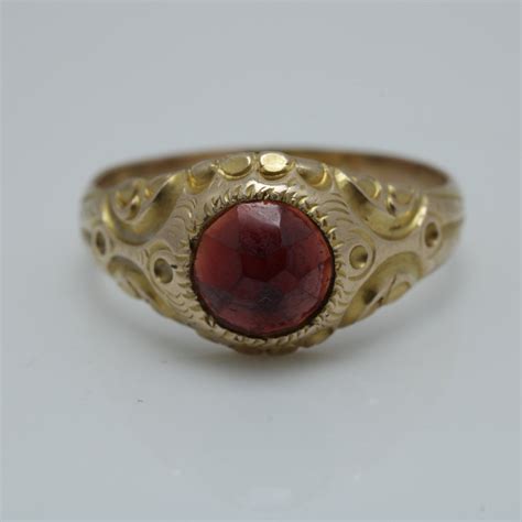 Victorian Rubellite Ring 14k Gold Size 675 Pinky Ring Etsy
