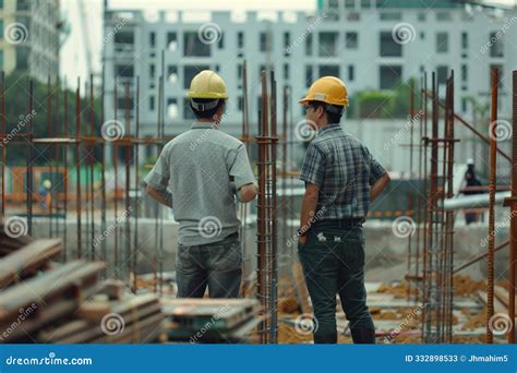 Engineers Working On Humanoid Robots And Ai Systems In High Tech Robotics Lab Royalty Free Stock