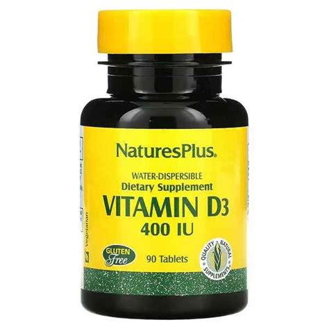 Вітамін Д, Vitamin D, Nature's Plus, 400 МО, 90 таблеток купити з ...