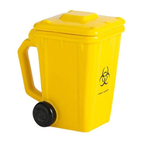 3d Trash Can Design Ceramic Coffee Mugs 400ml Creative Kitchen Cup