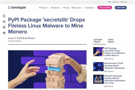 Pythonパッケージリポジトリpypiに暗号資産マイナーが混入、確認を Tech（テックプラス）