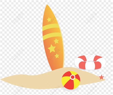 해변 용품 Png 일러스트 무료 다운로드 Lovepik