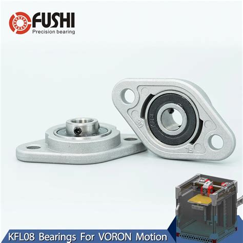 KFL08-Pillow-Bearing-8mm-ID-Shaft-4-Pcs-Zinc-Alloy-Bearings-KFL-08-For ...