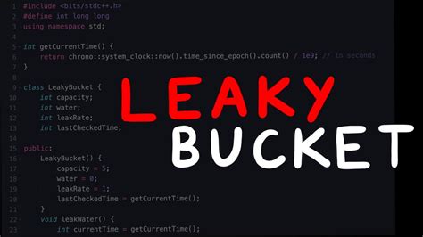 Leaky Bucket Implementation Coding Tutorial System Design Youtube