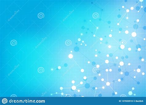 Abstract Geometric Texture With Molecular Structures And Neural Network Molecules Dna And