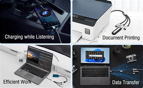 Amazon Com TiMOVO USB C Splitter Adapter Y Cable USB C Male To 2 USB C Female 1 USB A Female