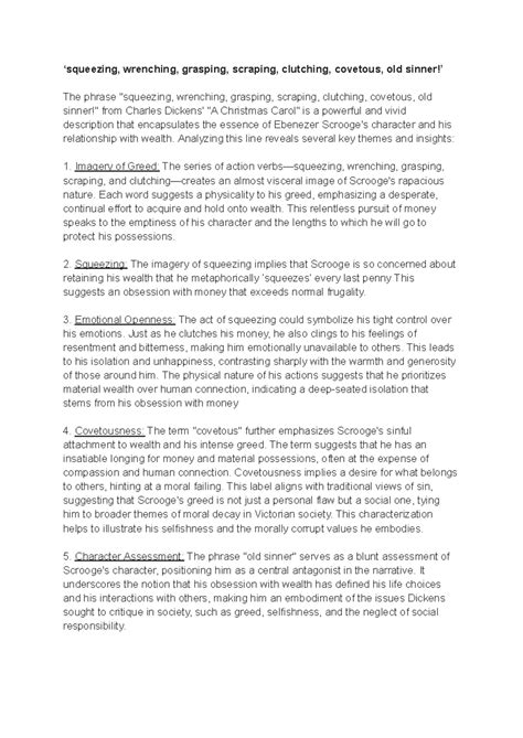 Analysis Of Hard And Sharp As Flint Quote In A Christmas Carol Isolation Studocu