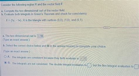 solved consider the following region r and the vector field