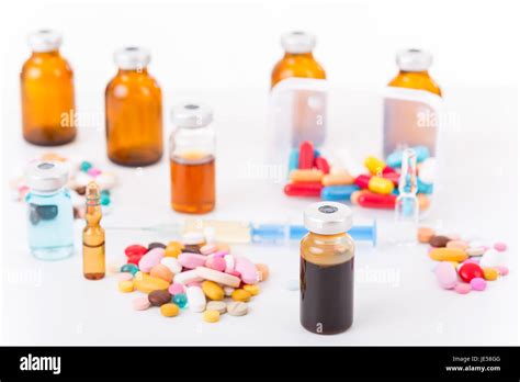 Different Types Of Drugs On White Background Stock Photo Alamy