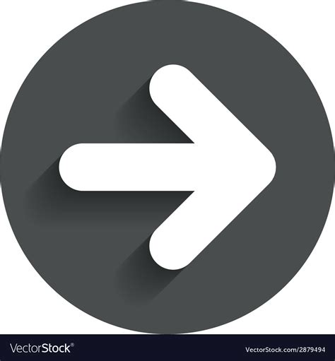 Arrow Sign Icon Next Button Navigation Symbol Vector Image