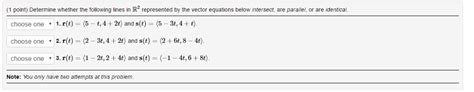 Solved Determine Whether The Following Lines In R Chegg