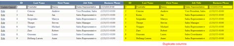 Duplicate Columns Get Created While Clicking Edit In Asp