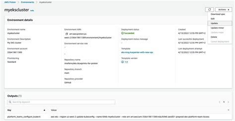 Using AWS Proton As A Provisioning Mechanism For Amazon EKS Clusters Containers