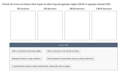 solved classify the events according to their impact on
