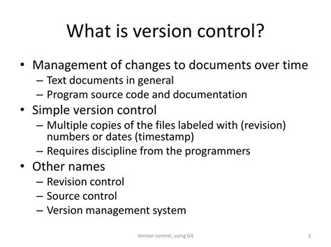 Ppt Version Control Powerpoint Presentation Free Download Id6564292