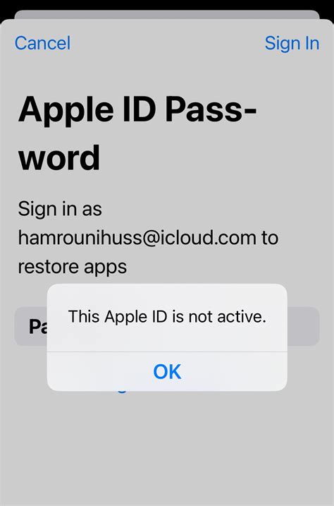 My Apple Id Is Not Active Apple Community