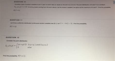 Solved Consider A Pair Of Random Variables X And Y Each Of