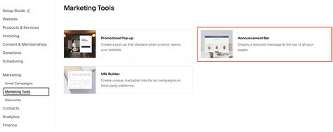 How To Add A Squarespace Announcement Bar — By Crawford