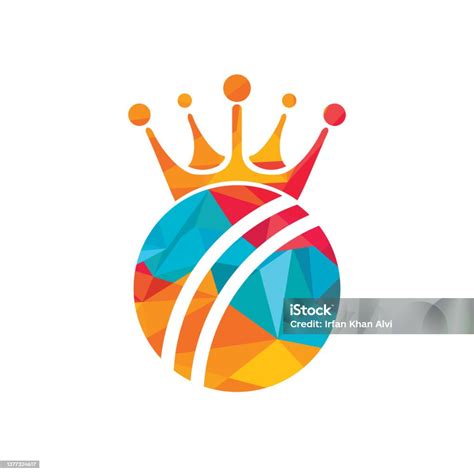 크리켓 킹 벡터 로고 디자인 크리켓 공과 크라운 아이콘 디자인 템플릿 스포츠 크리켓에 대한 스톡 벡터 아트 및 기타 이미지 스포츠 크리켓 로고 Championship
