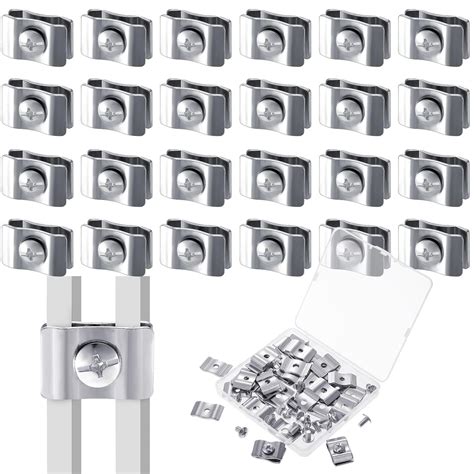 Therwen 24 Pieces Wire Grid Panel Connector Gridwall