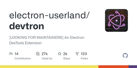 GitHub Electron Userland Devtron LOOKING FOR MAINTAINERS An Electron DevTools Extension