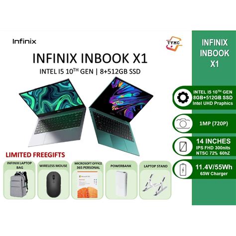 Infinix InBook X1 I5 8 512GB READY STOCK 1 Year INFINIX Malaysia Warranty Shopee Malaysia