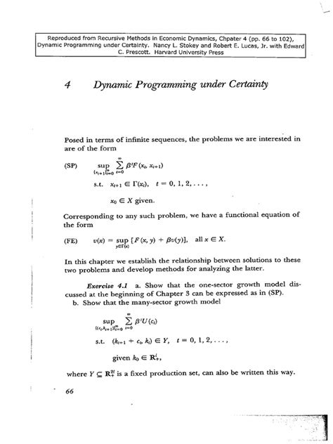 Chapter 4dynamic Programming Under Certainty Pdf