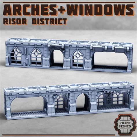3d Printable Archways And Windows Risor District By Print Minis