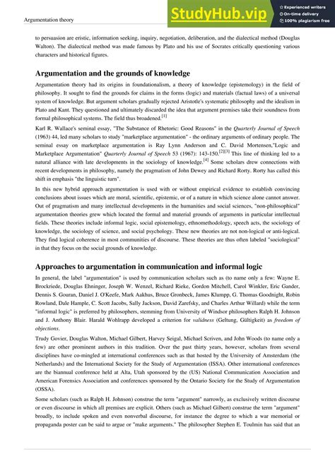 Argumentation Theory Contents Pdf Law